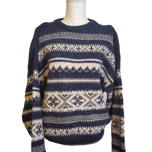 Eddie Bauer | Sweaters | Vintage Eddie Bauer Nordic Fair Isle Wool Blend Sweater | Poshmark